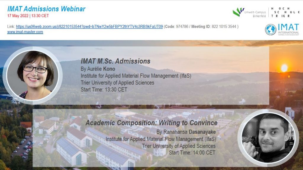 Webinars - International Material Flow Management (IMAT)