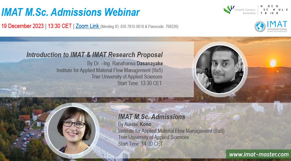 Webinars - International Material Flow Management (IMAT)